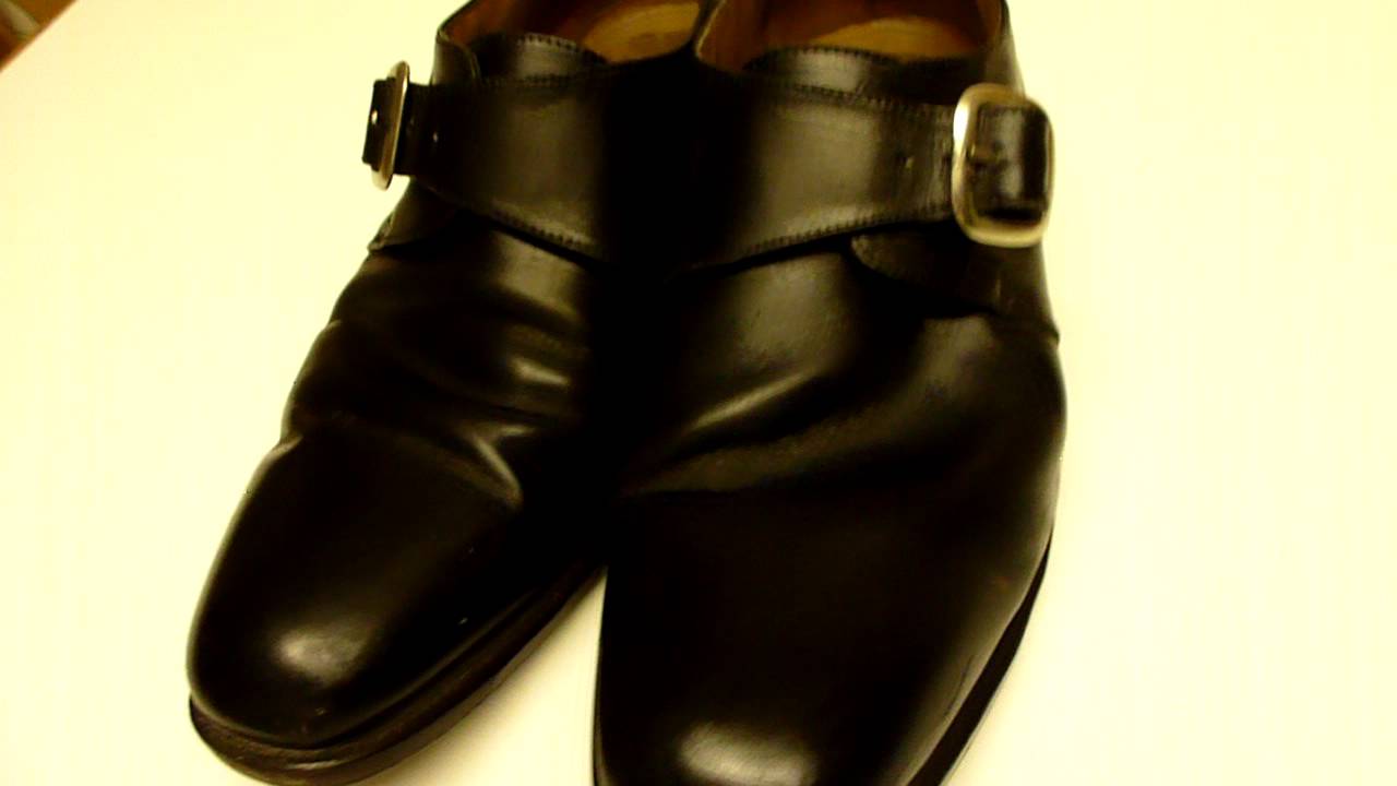 Monk Shoe by T.M.LEWIN BUCKLED SMART SHOES New Soles Heel 8 1/2 - YouTube