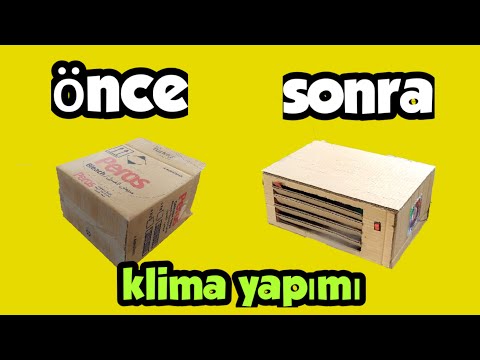 BASİT MİNİ KLİMA NASIL YAPILIR - KARTON KUTUDAN KLİMA NASIL YAPILIR