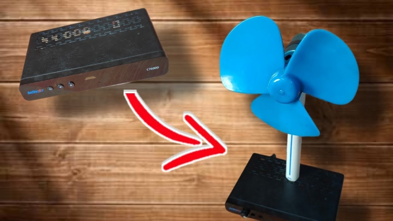 How to make a rechargable High Speed with DC Motor & SetTop / DTH Box ...