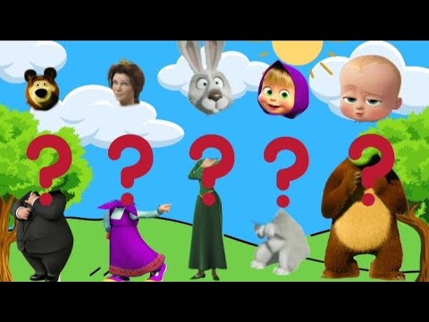 Masha And the Bear, shrek, boss baby | Match the head |wrong heads ...