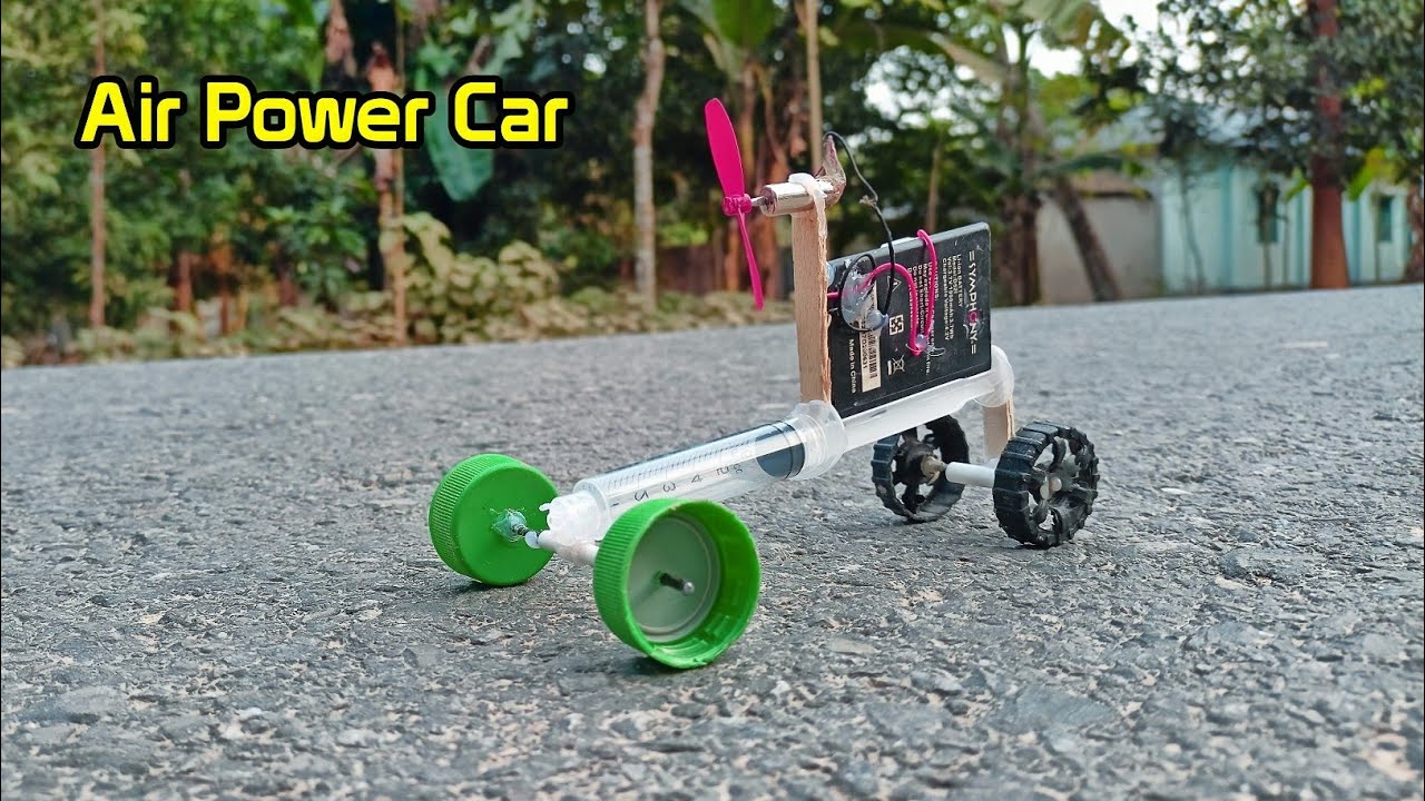 How to make a Coreless DC Motor Air Power Car - YouTube