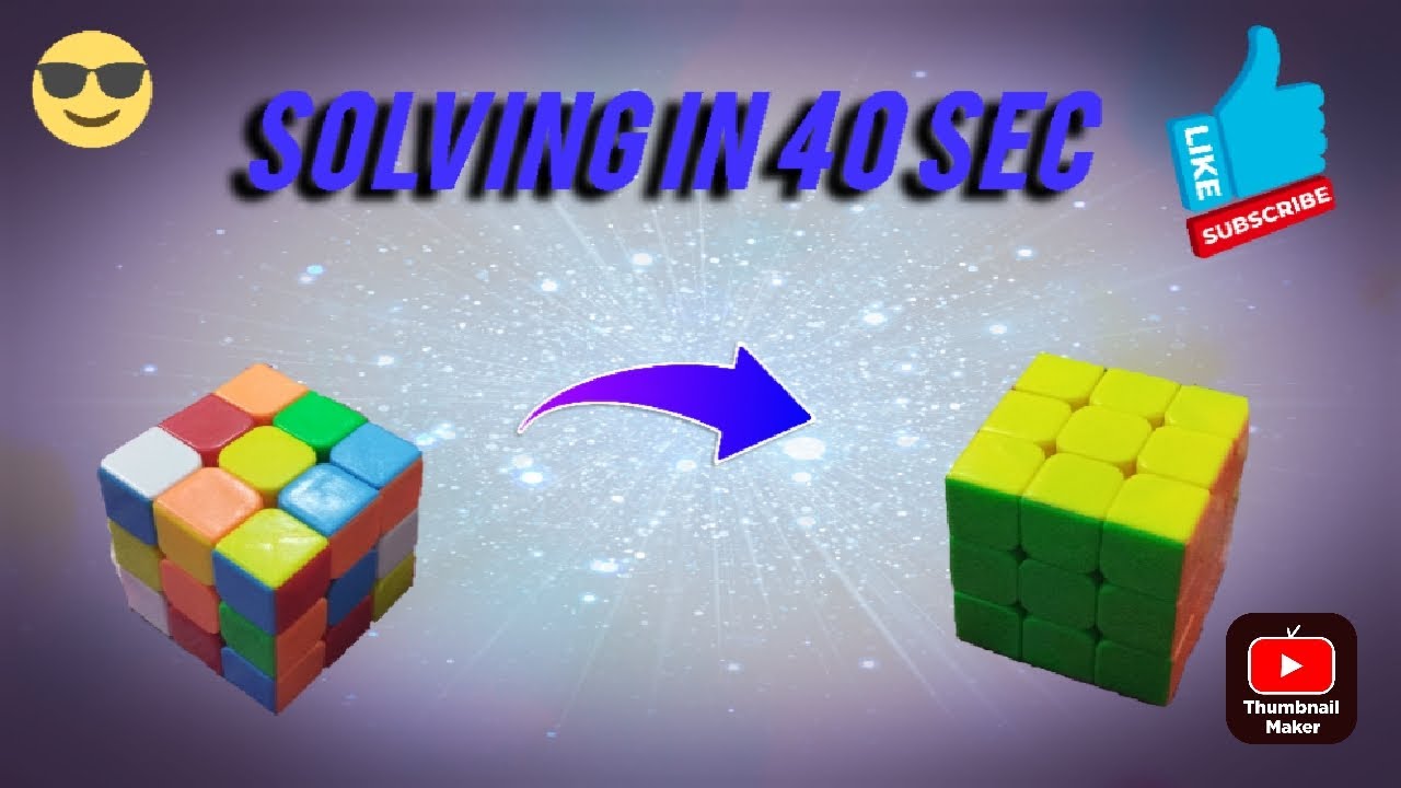 SOLVING A 3X3 IN LESS THAN 40 SECONDS WITH BEGINNER'S METHOD@Smokeyescuber||solving a 3x3 - YouTube