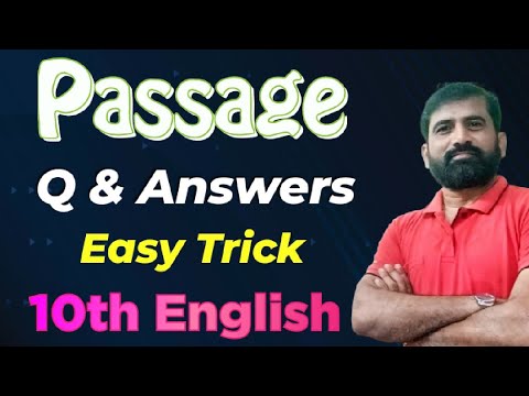 10th Class English Reading Comprehension Tricks || Class 10 English ...