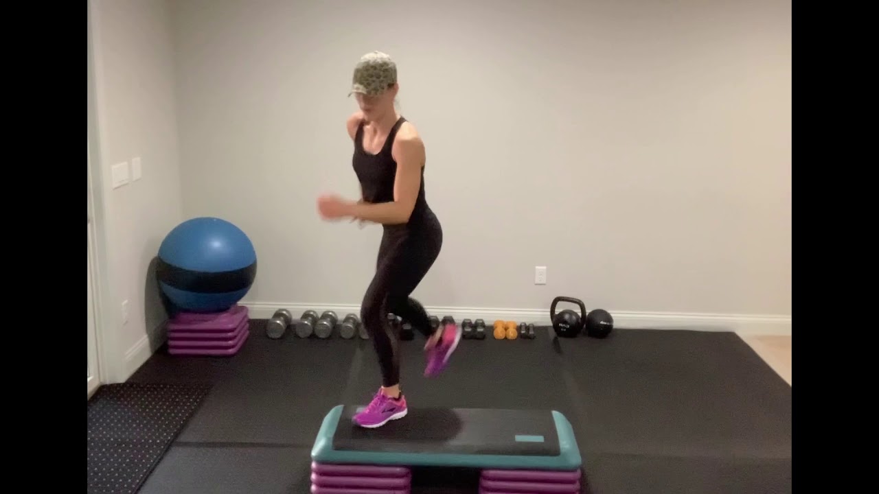 45 min SWEATY Step Aerobics Workout Class 12/2/20 - YouTube