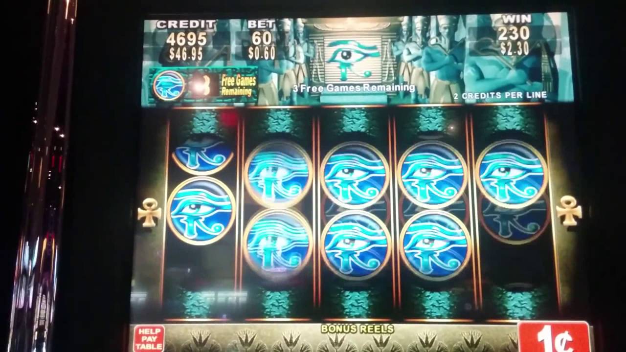 Konami Eye of the Ancients Slot Machine Bonus - Eye Feature - YouTube