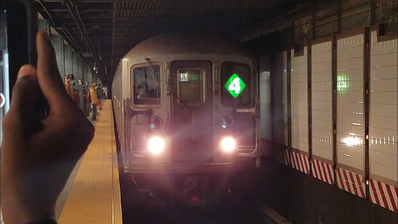 R62a Diamond 4 train arrives and departs at 125 street ft mrfoamer and ...