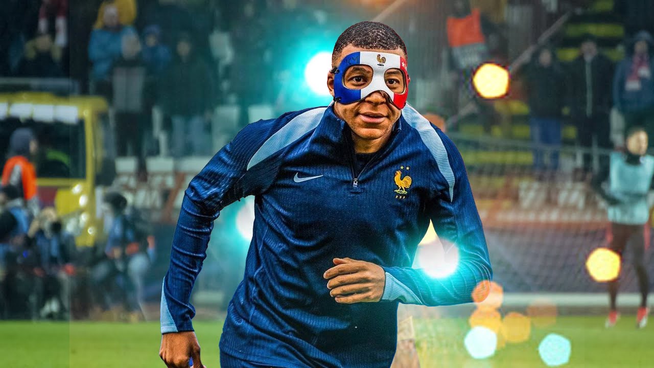Kylian Mbappe UNVEILS HIS MASK! Trains with it for the first time since ...