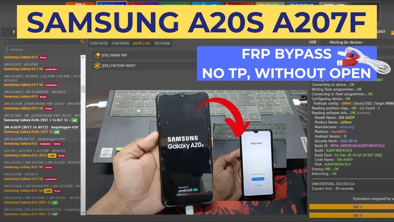 Samsung A20s FRP Bypass 2025 | Samsung A207F FRP EDL No Test Point ...