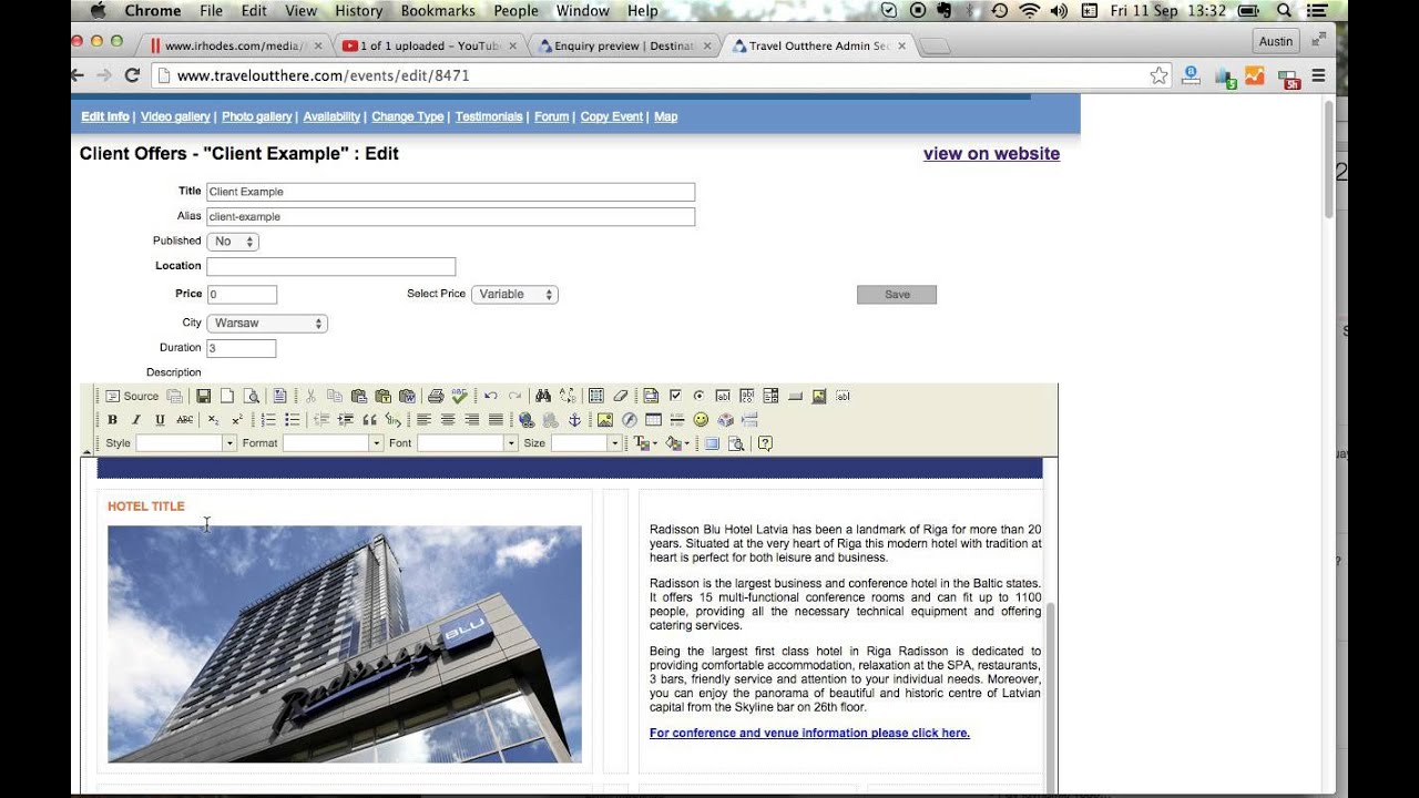 create event - YouTube