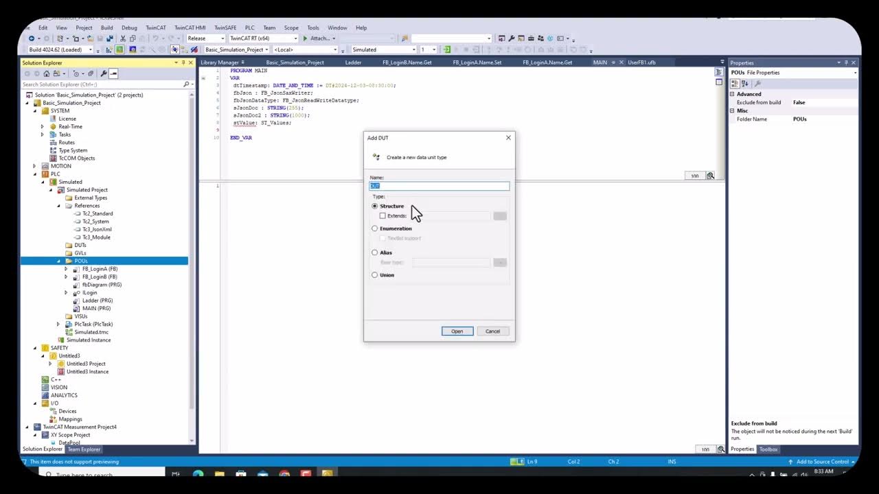 PLC Basic 1:TWINCAT 3 Beckhoff Iot Creating JSON object - YouTube