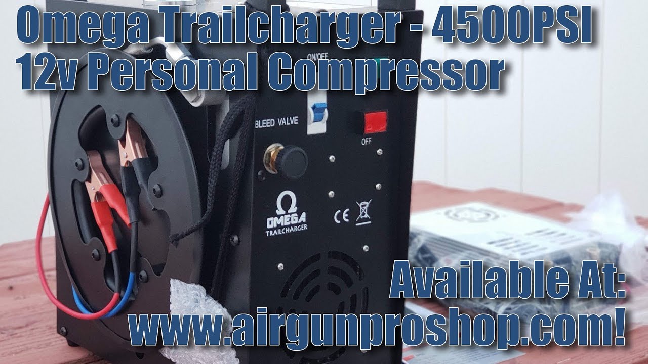 Airgun Compressor, Water Cooled, 12v Portable, Omega Trailcharger - YouTube