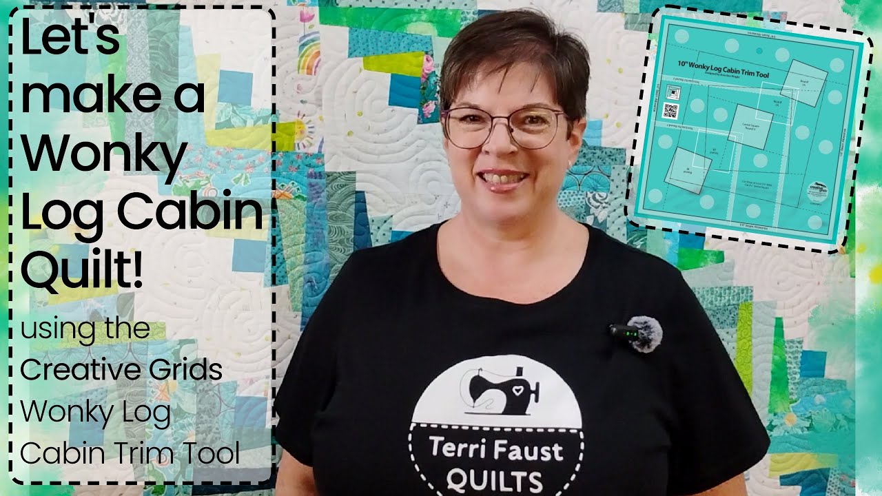 Sew a Wonky Log Cabin Quilt with the Creative Grids 10" Wonky Log Cabin ...