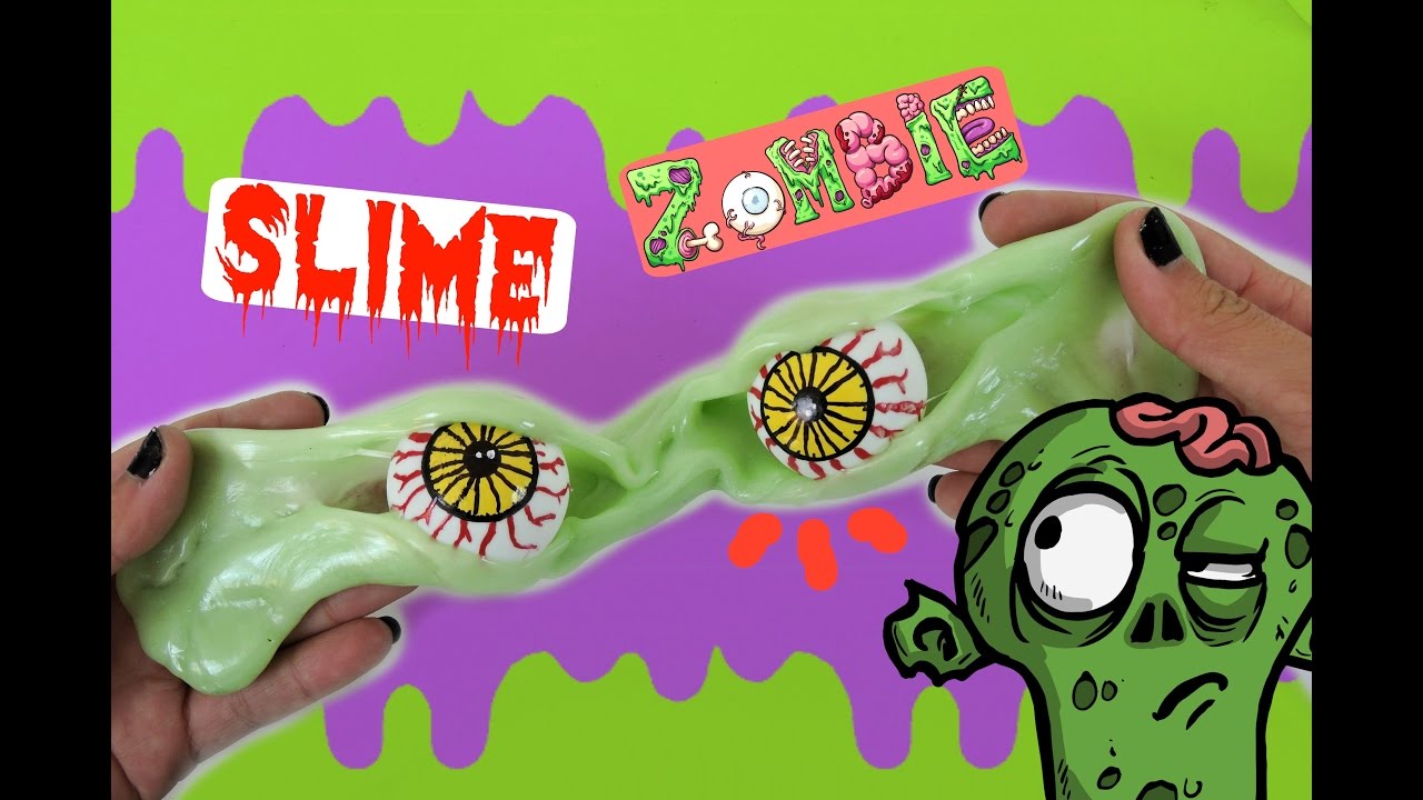 ZOMBIE SLIME - DISGUSTING HALLOWEEN DIY - YouTube