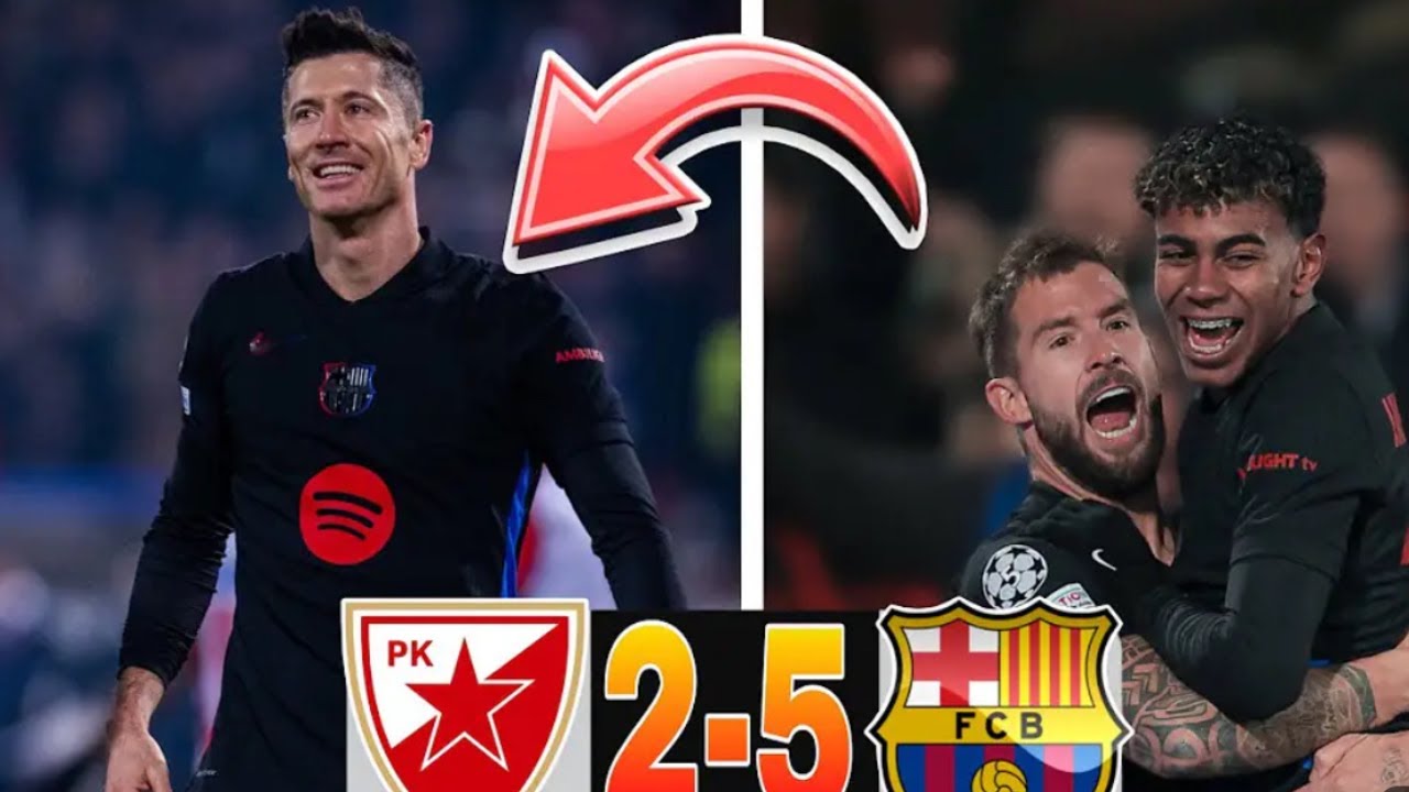 REACTIONS APRES MATCH: BARCA VS ETOIL ROUGE DE BELGRADE - YouTube