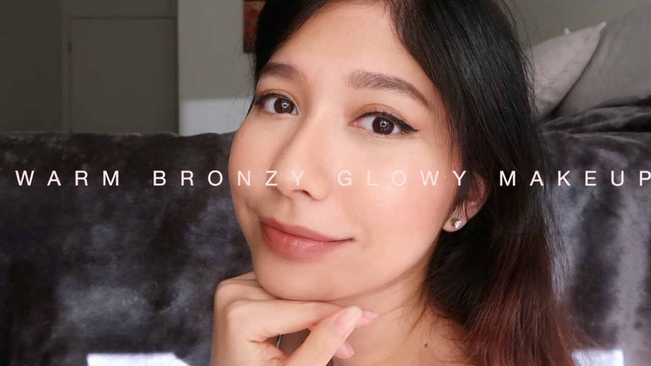 Warm Bronzy Glowy Makeup Tutorial - YouTube