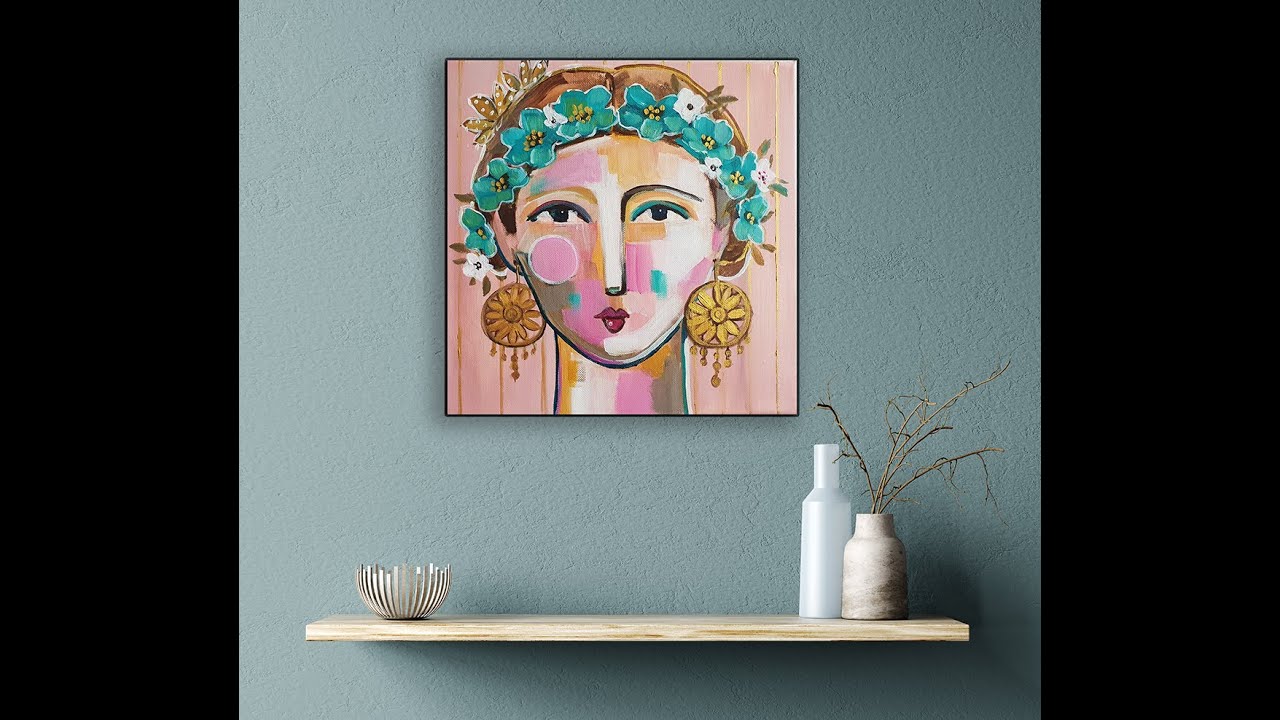 SIMPLE DIY ART / a minimalist portrait / easy tutorial for beginners ...