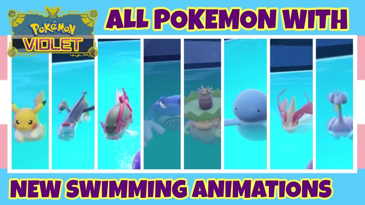 All Pokemon With New Swimming Animations Following You In Pokemon *The ...
