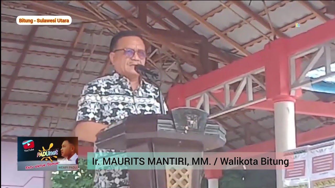 Maurits Mantiri || Walikota Bitung, Mengajak Warga, Hidup Rukun Dan ...