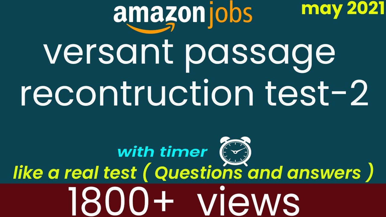 Versant style passage reconstruction practice test part -2 - YouTube