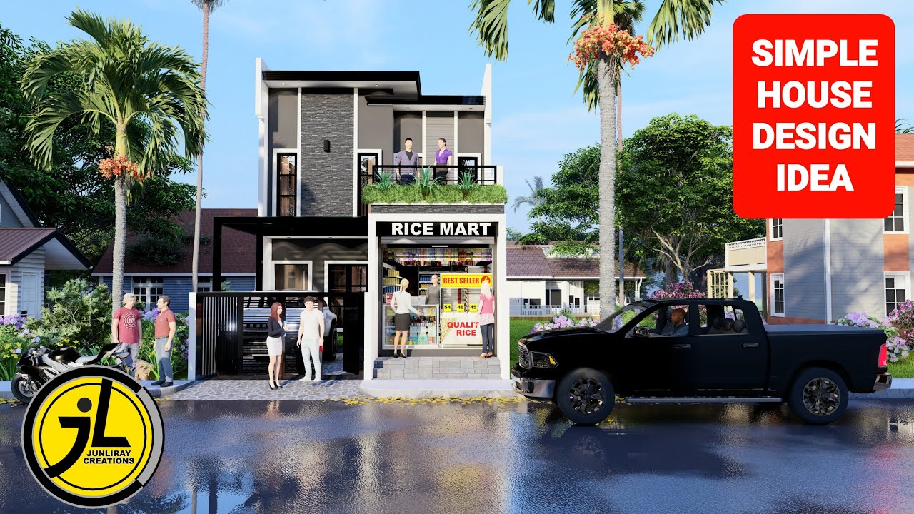 SIMPLE HOUSE DESIGN IDEA | TWO STOREY WITH STORE | BY: junliray ...