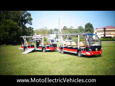 27 Passenger Electric Shuttle with ADA Ramp | Electric Trams From Moto ...