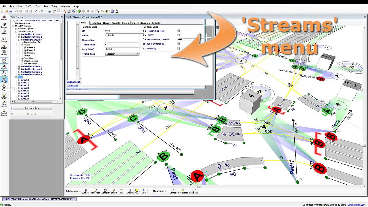 TRANSYT 15 - Data Entry Familiarisation - YouTube