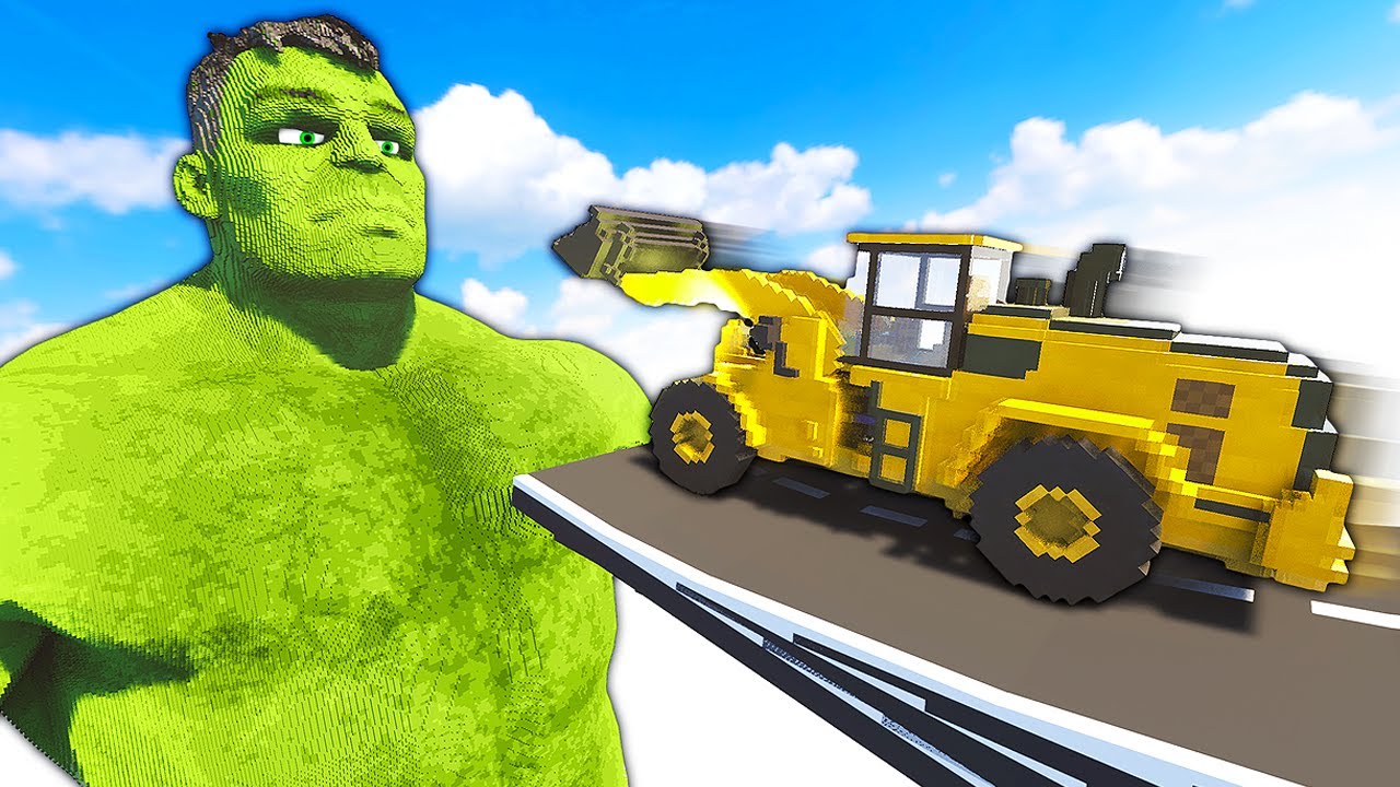 Crashing Cars Into HULK - Teardown Mods Multiplayer - YouTube