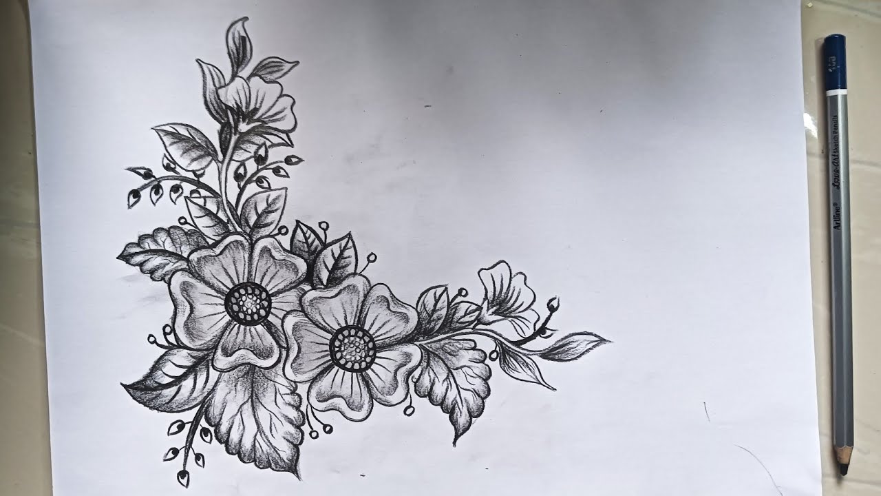 Beautiful Corner Design / Flower Corner Design #cornerdesign #art ...