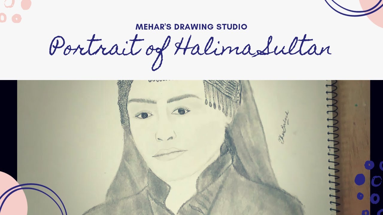 How to sketch Halima Sultan | Esra Bilgic || Mehar's Studio | Amz ...