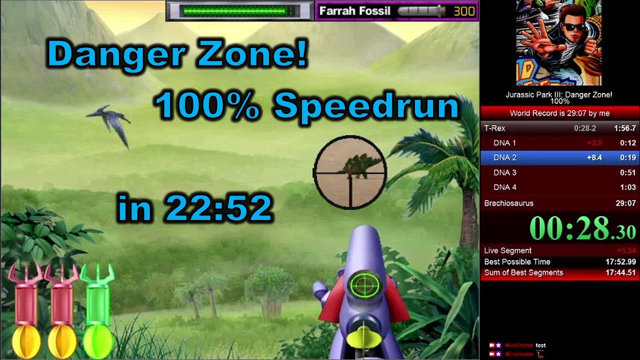 Jurassic Park III: Danger Zone! (100%) in 22:52 [World Record] - YouTube