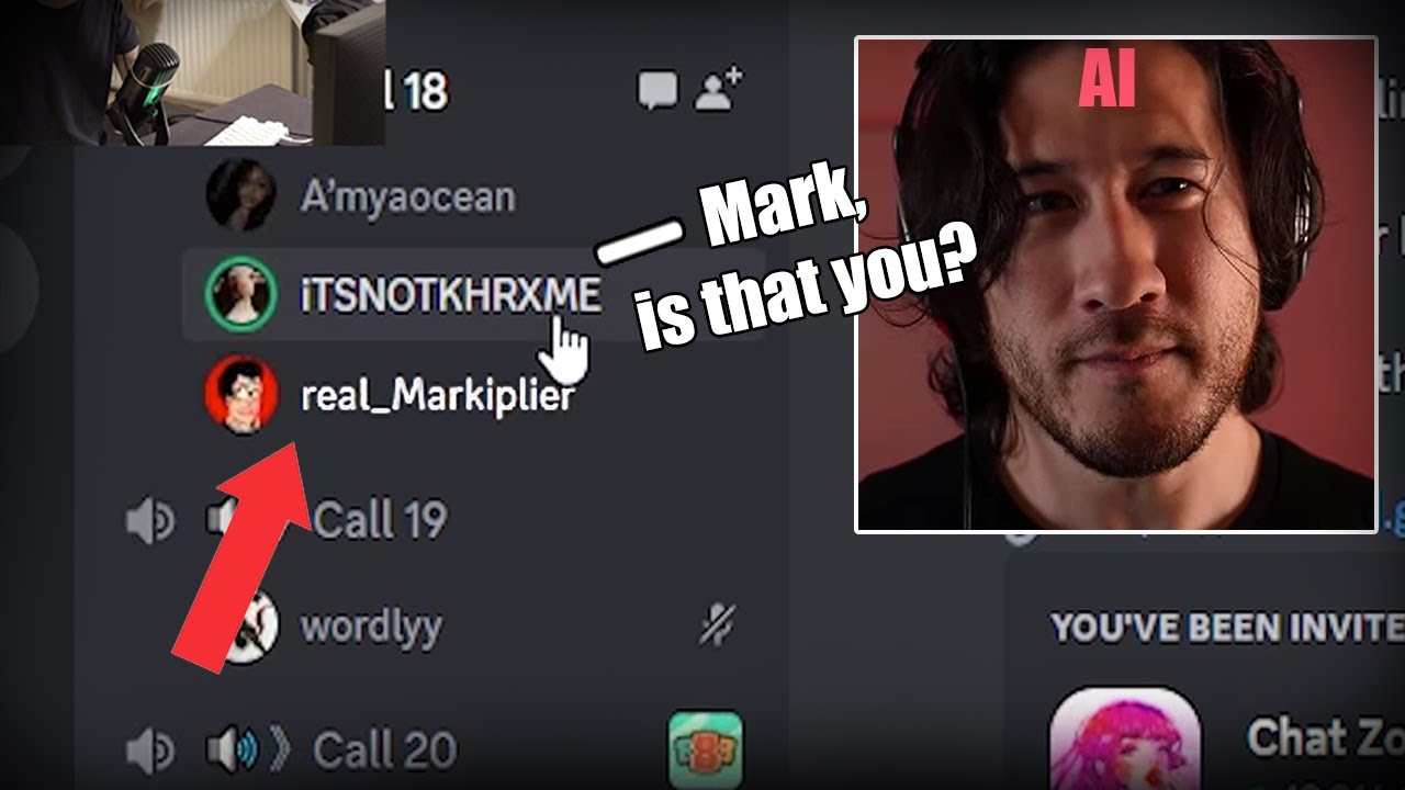 Discord Pranking as Celebrities Using AI (Markiplier) - YouTube