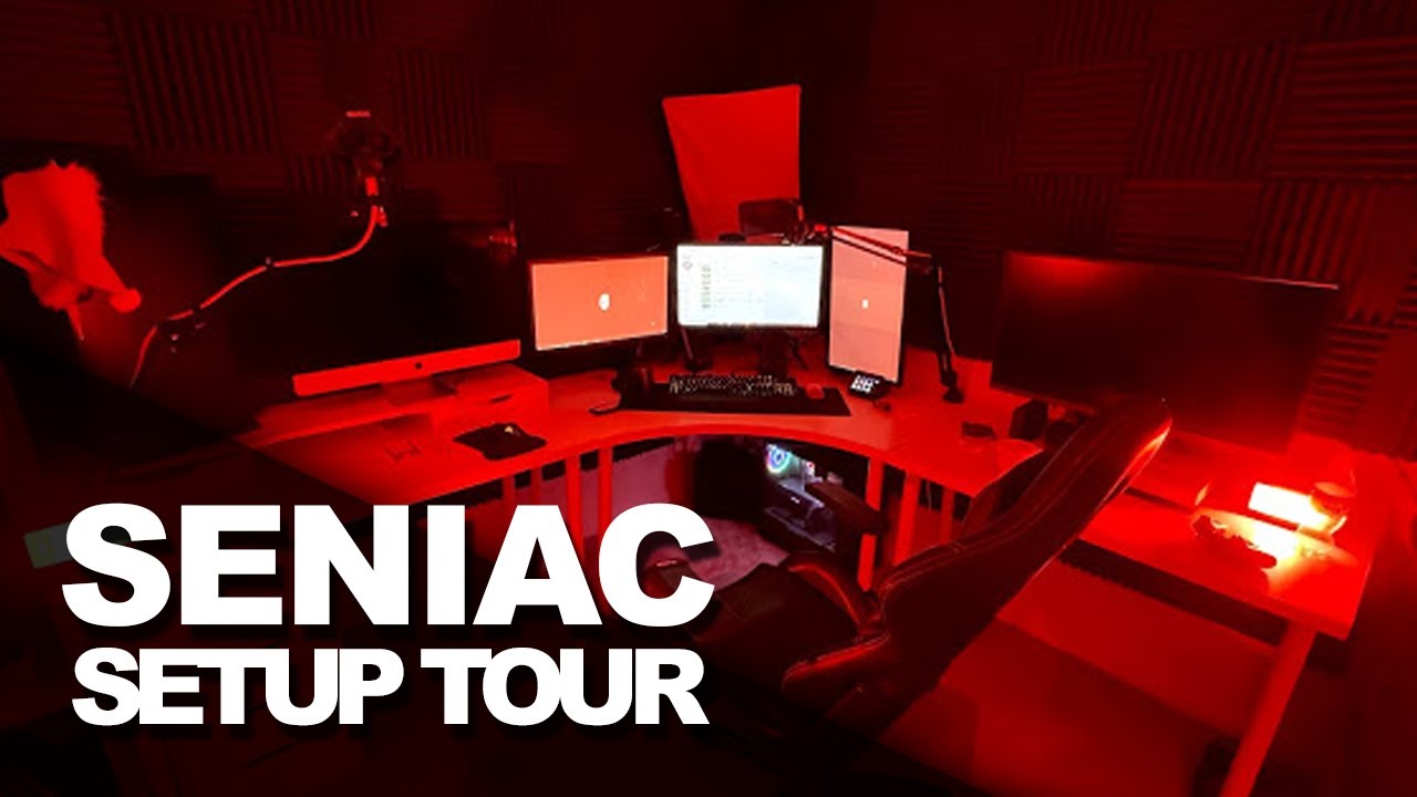 My Complete SETUP & OFFICE Tour 2021 - Seniac Setup - YouTube