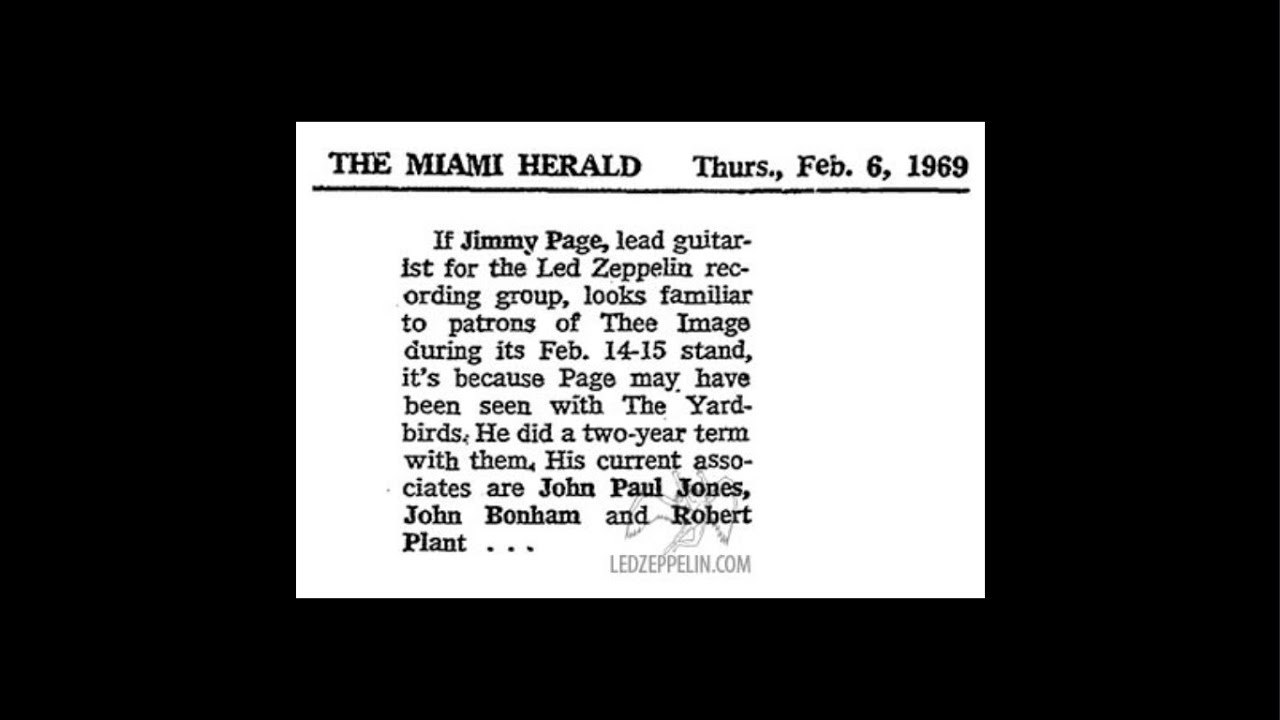 Led Zeppelin: Thee Image Club (February 14th, 1969) Remastered - YouTube