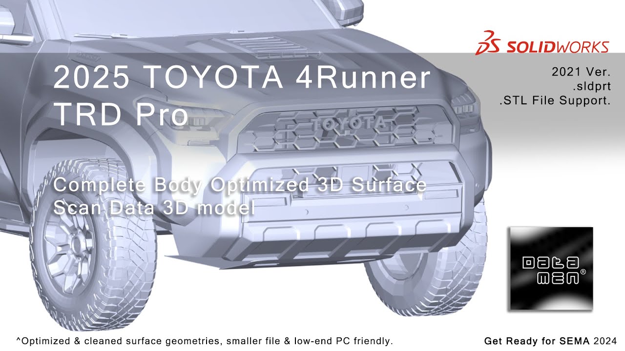 2025 TOYOTA 4Runner TRD Pro 3D Scan Surface Data | Complete Exterior ...