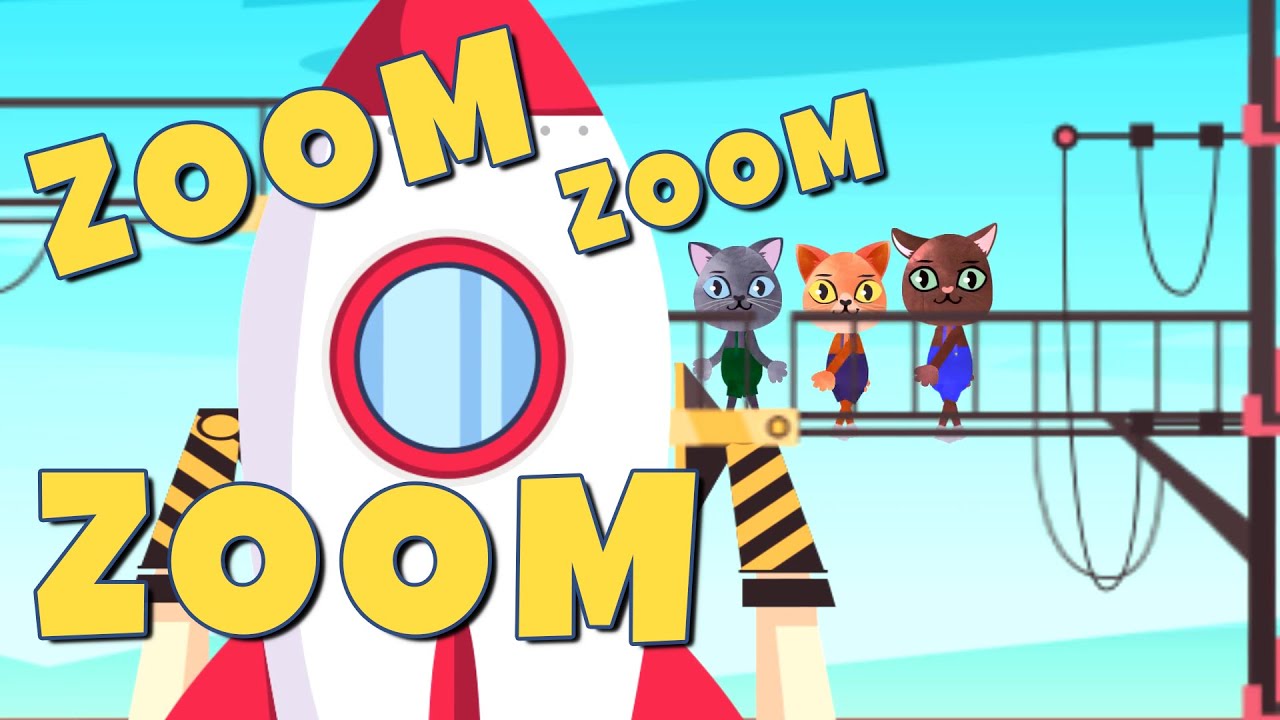 Zoom Zoom Zoom We're Going to the Moon | Kids Songs with Astro Cats ...