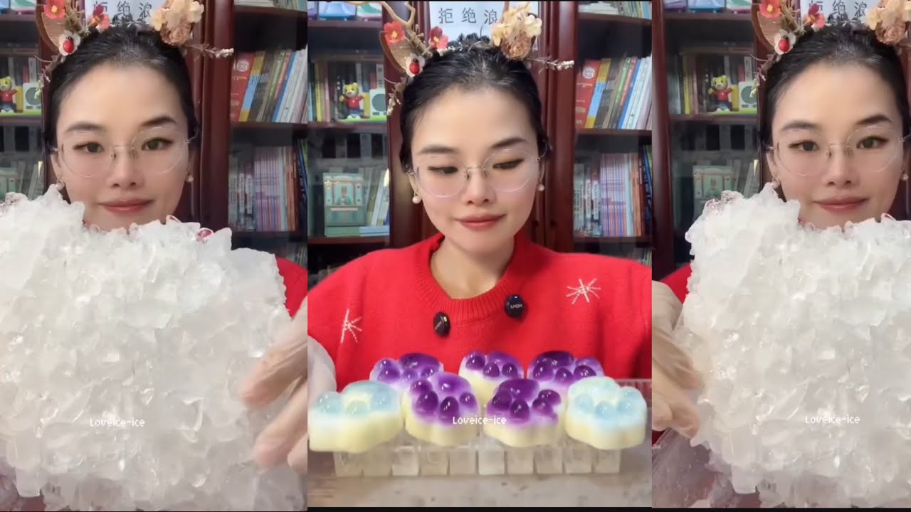 Shan/ ASMR HARD ICE EATING / CRUSHED ICE /ICE/FREEZER FROST/ CLEAR ICE ...