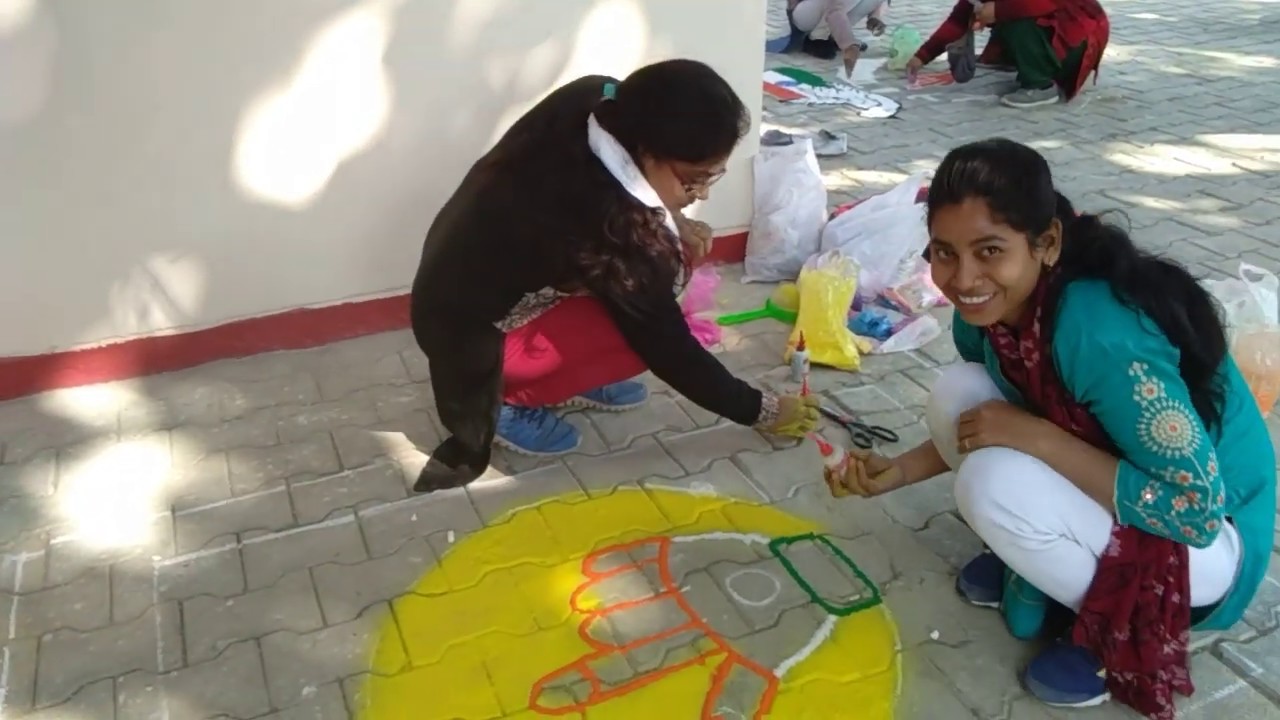 how to draw rangoli matdata jagruk poster drawing || election /voter ...