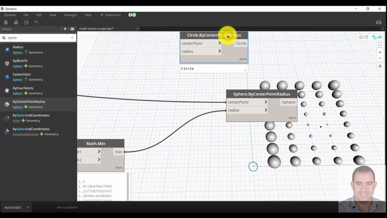 13- Dynamo Applications course ( Managing lists Part 05 ) Multi spheres ...