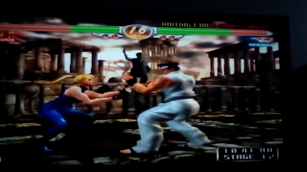 Virtua Fighter 4 Akira Rising Kick, Low Kick, Low Attack, Kick on Sarah Bryant Ryona - YouTube