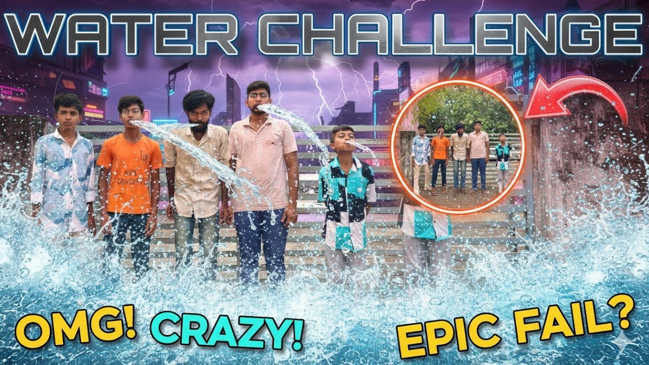 "WATER SPIT CHALLENGE 😂💦 | Who Can Hold the Water Longest? | HS VIBE ...
