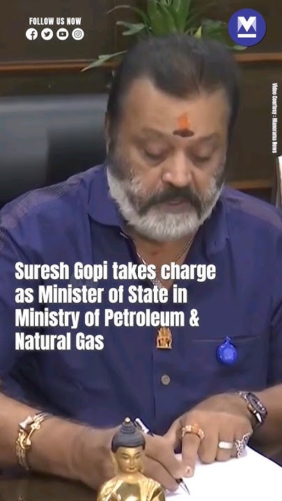 Suresh Gopi takes charge as Minister of State in Ministry of Petroleum and Natural Gas - YouTube