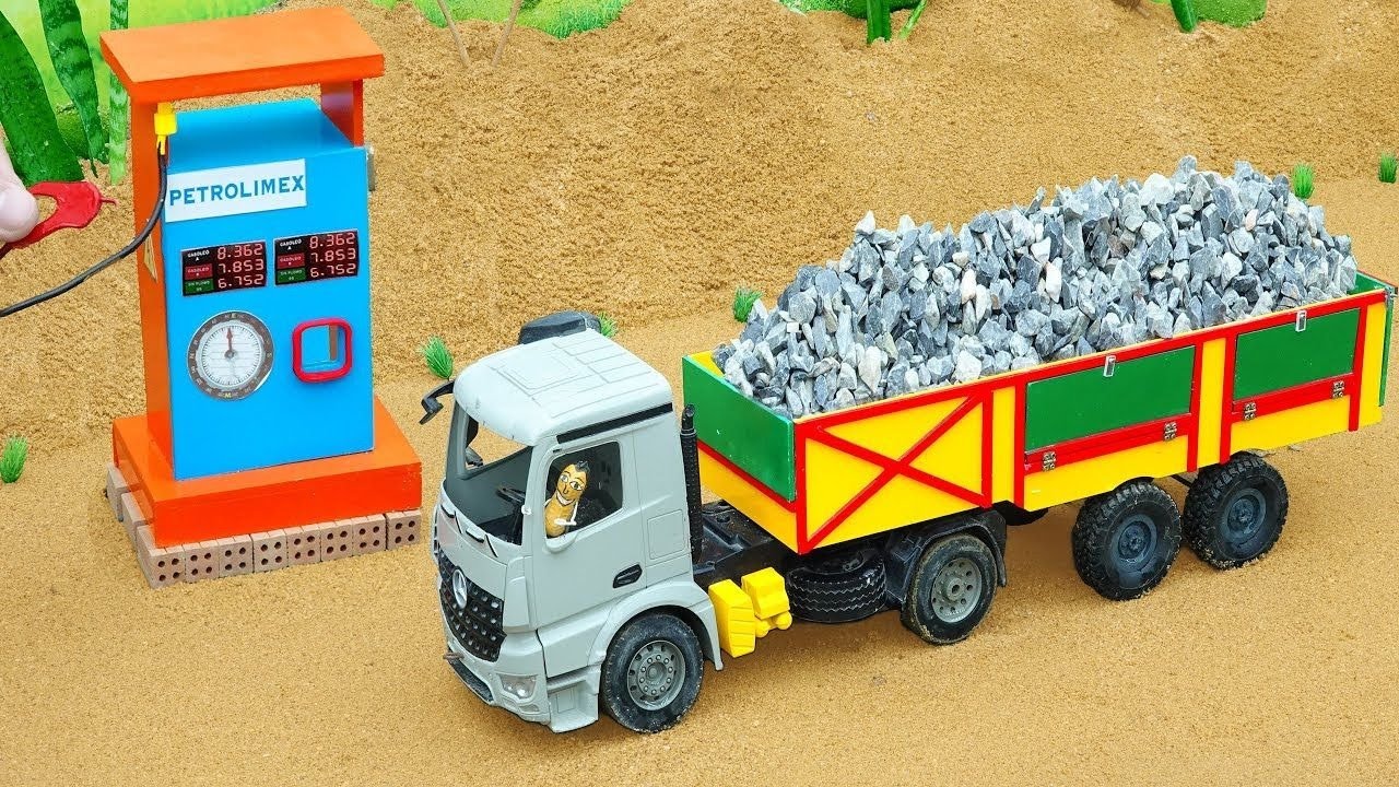 DIY Truck Mini Fuel Pump and rock loading Truck Rescue Mission. - YouTube