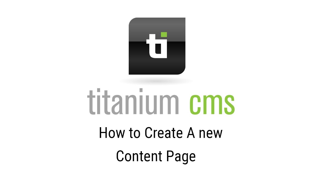How to Create a new Content Page - YouTube