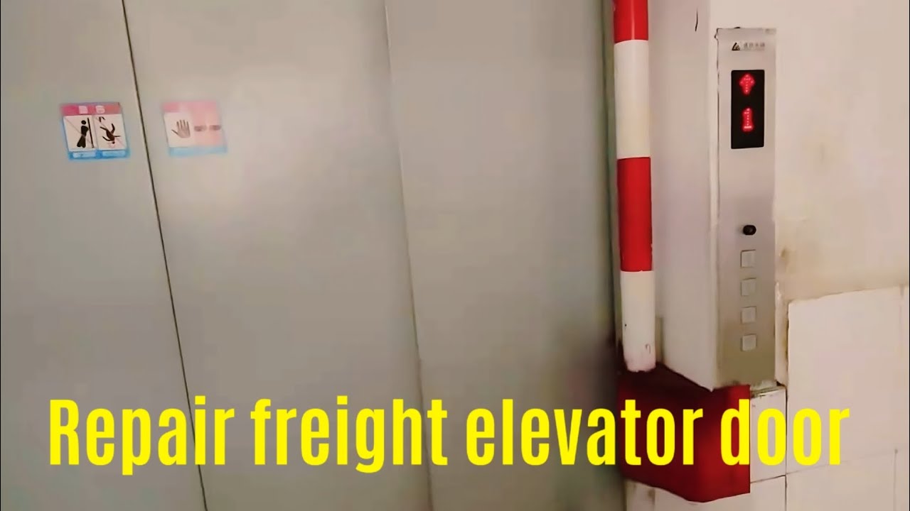 How to repair hydraulic freight elevator door? - YouTube