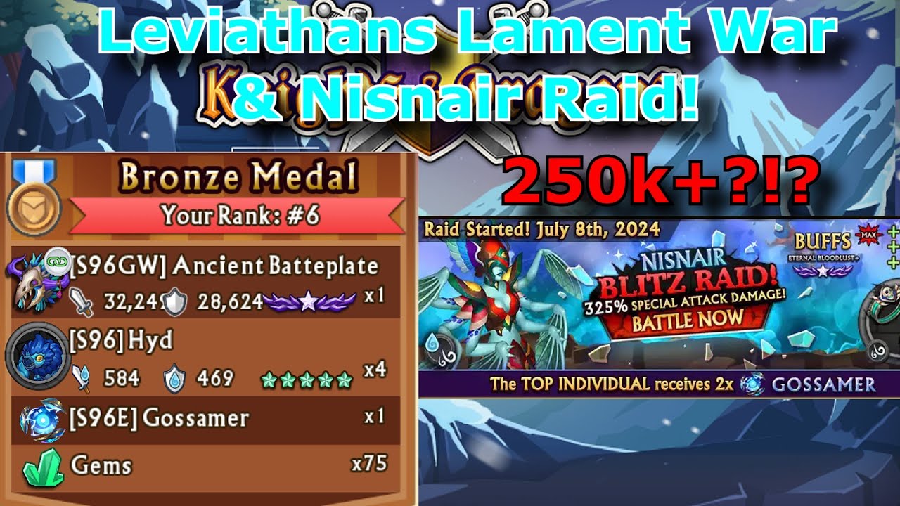 Leviathans Lament War and Nisnair Raid! - Knights and Dragons - YouTube