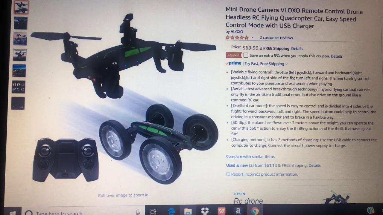 Sick mini drone & quadcopter car - YouTube