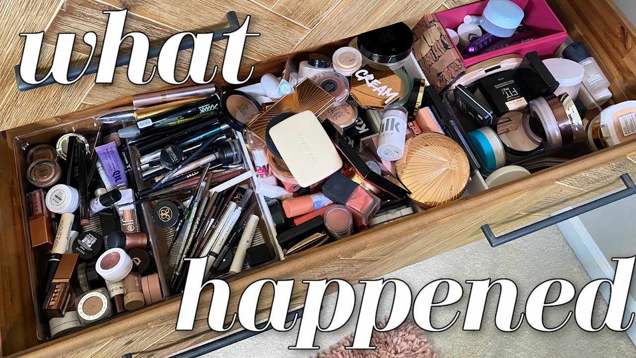 HOW DID THIS HAPPEN?? // Makeup Vanity + Collection, Re-organizing, Vlogging - YouTube