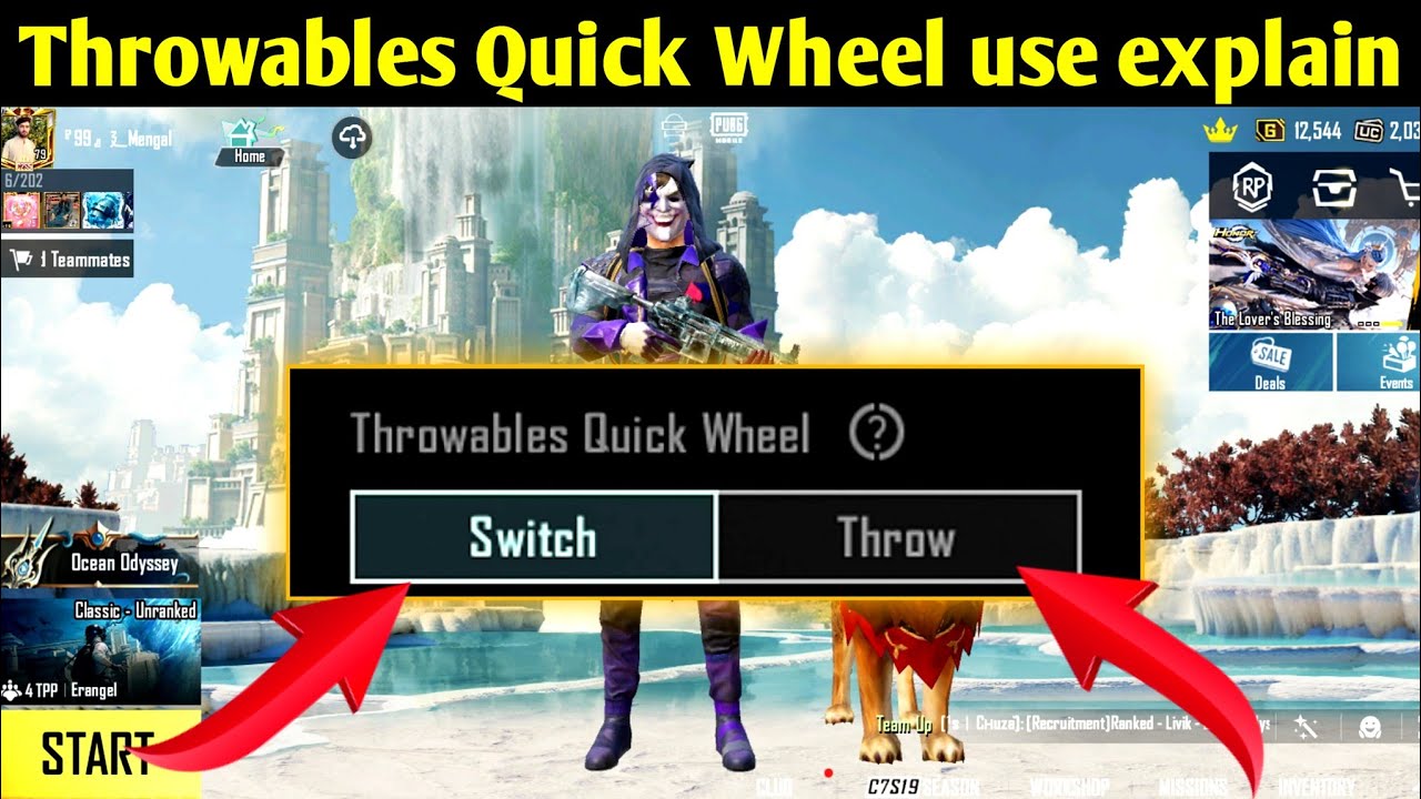Throwables Quick Wheel feature | how to use quick throw pubg/bgmi enable quick throw best future ...