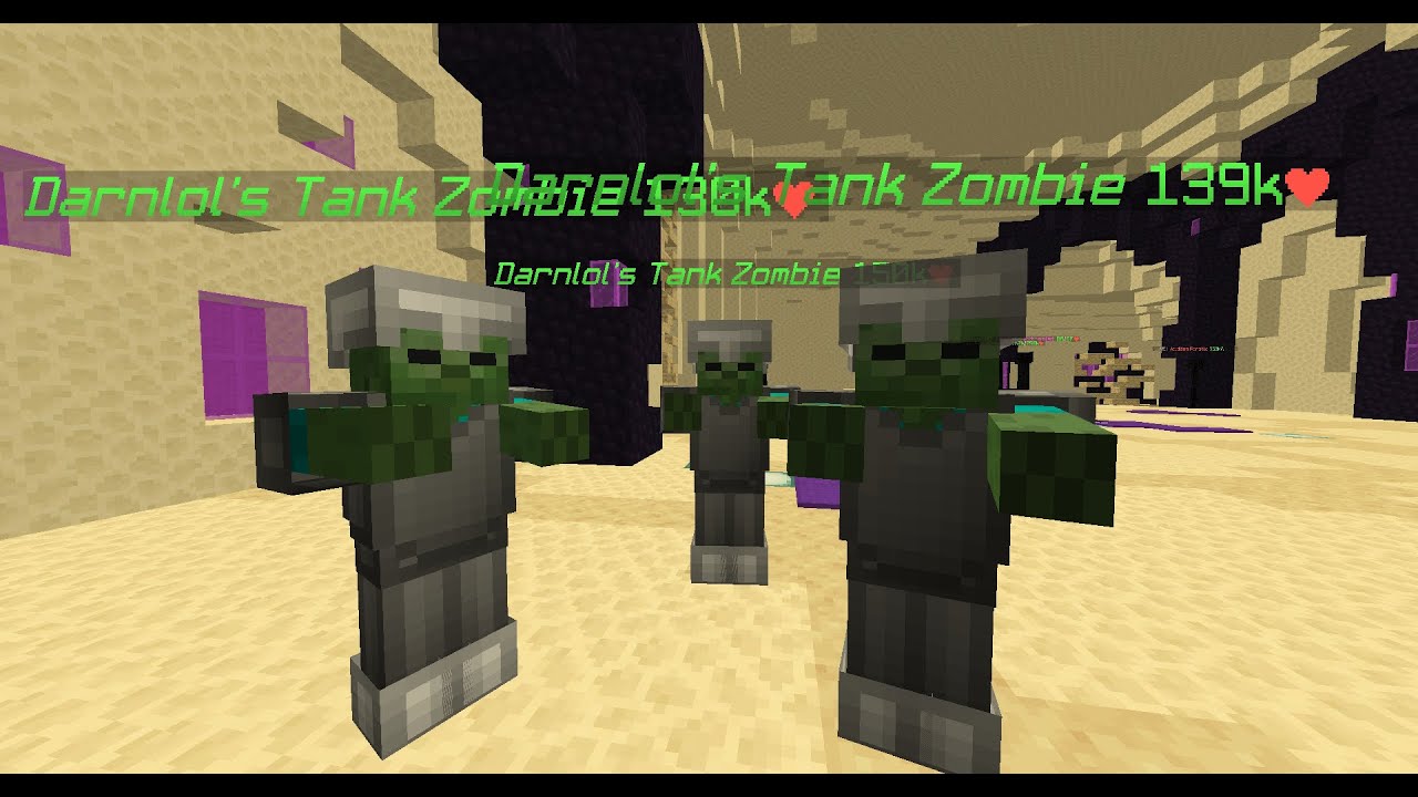 Trying 3 Tank Zombies Against Tier 4 Voidgloom | Hypixel Skylock - YouTube