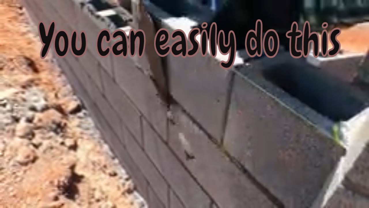 Masonry Block Wall (Part 8 of 10) Laying cmu T&G wall - YouTube